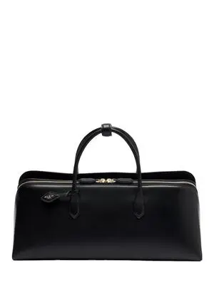 Alaïa Delta Medium Leather Top Handle Bag - Black