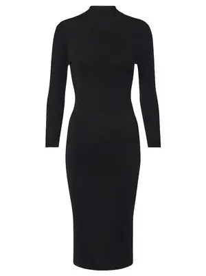 Gucci Horsebit Wool Midi Dress - Black