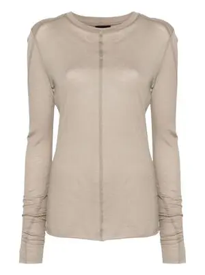 THOM KROM Sweatshirt With Full Zip - Gray