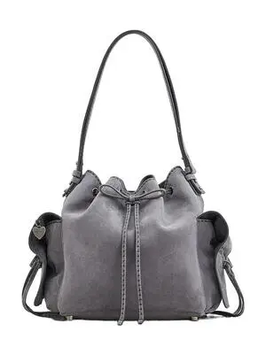ACNE STUDIOS Multipocket Suede Bucket Bag