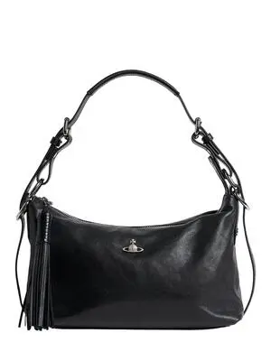 VIVIENNE WESTWOOD Emma Leather Shoulder Bag - Black