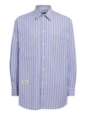 SONG FOR THE MUTE Cotton Pleated Shirt - Blue