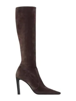 Saint Laurent Leather Francoise Knee-high Boots 95 - Brown