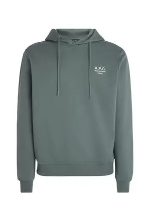 A.p.c. Cotton Rue Madame Logo Hoodie - White