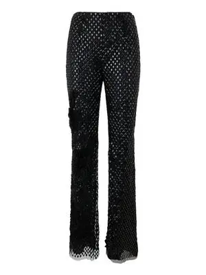 ALBERTA FERRETTI Alberta Ferretti Embellished Straight-Leg Trousers