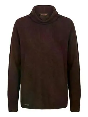 MOORER Roll Neck Raglan-sleeve Sweater - Brown