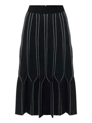 Elisabetta Franchi Elisabetta Franchi Origami Knit Midi Skirt Black