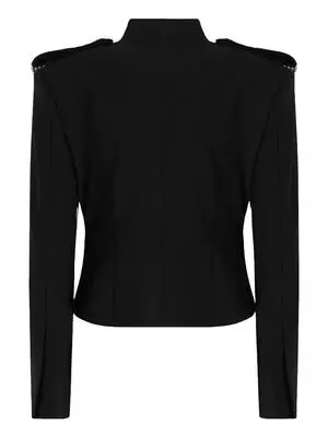 Pinko Crystal-embellished Double-breasted Jacket - Black