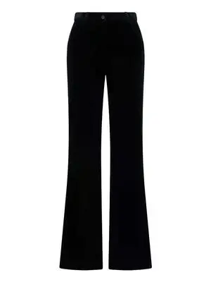 Alberta Ferretti High-waisted Flared Trousers - Black