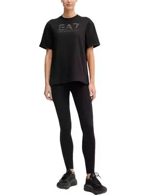 EA7 Logo-print Leggings - Black