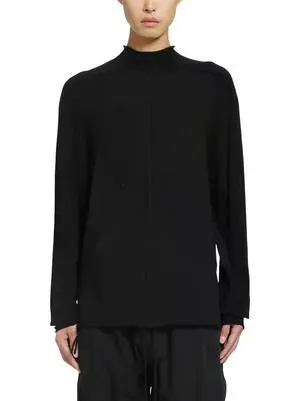 THOM KROM Exposed-seam High-neck Sweater - Black