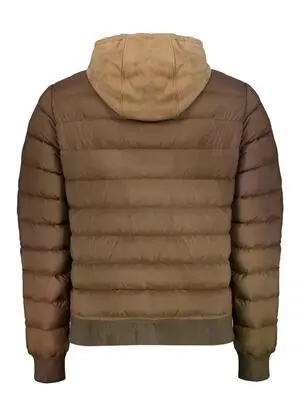 MOORER Hooded Padded Jacket - Brown