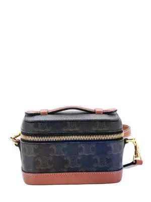 Celine Vanity Case Triomphe Coated Canvas Mini Satchel - Brown