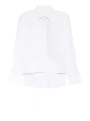 Sacai Cotton Poplin Classic Collar Button-up Shirt - Neutrals