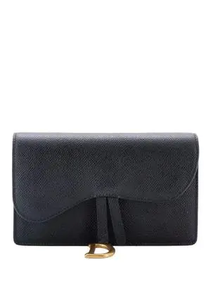 Dior Saddle Rectangular Leather Belt Bag - Black