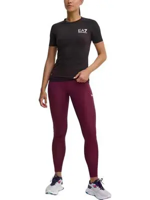 EA7 Logo Print T-shirt - Black