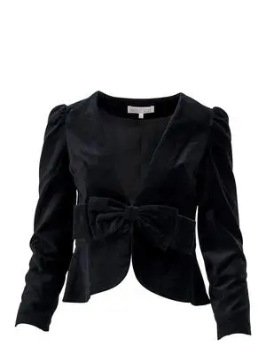 KRISTINIT Kristinit Velvet Anais Jacket With Bow Detail