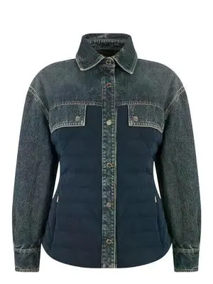 MOORER Moorer Panelled Quilted Denim Trim Jacket