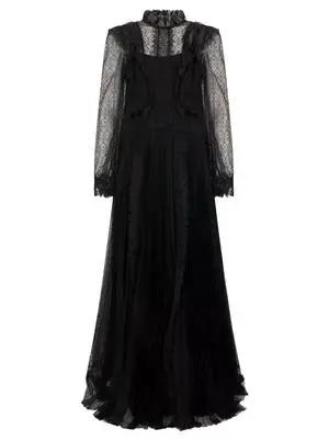 ALBERTA FERRETTI Alberta Ferretti Ruffled Pleated Maxi Dress
