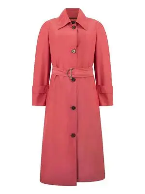 MOORER Belted Button-Down Coat