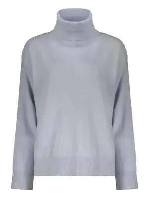 MOORER Moorer Roll-Neck Drop-Shoulder Sweater Blue