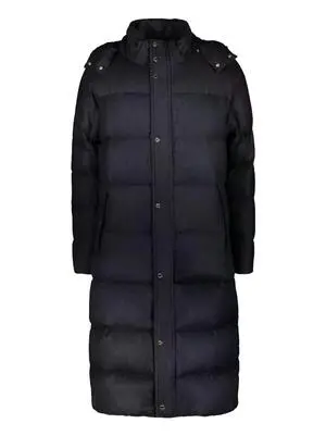 MOORER Padded Cashmere Coat - Blue
