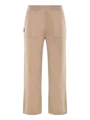 MOORER Ribbed Waistband Straight-leg Trousers - Neutrals