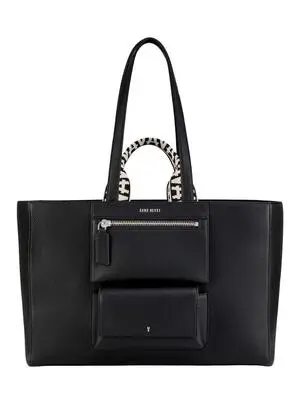 SANS BEAST All Hours Tote In Noir + Silver - Black