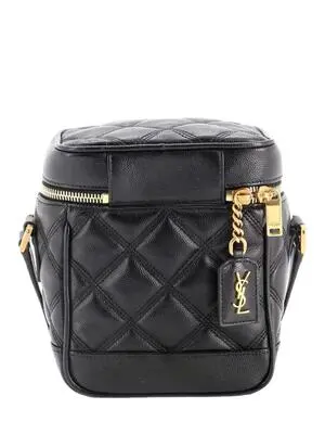 Saint Laurent Quilted Leather Vanity Bag Crossbody - Black
