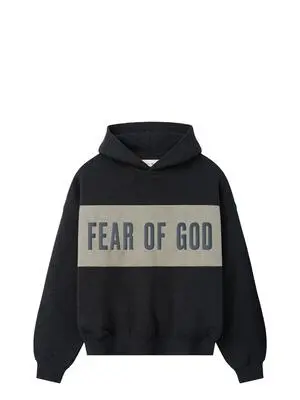 Fear Of God Cropped Relaxed Panelled Hoodie - Grey