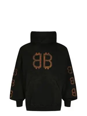 Balenciaga Crypto Medium Fit Hoodie - Black