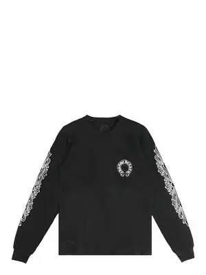 Chrome Hearts Horseshoe Long Sleeve Tee - Black