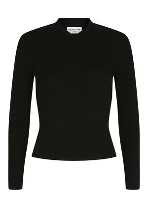 BALENCIAGA Balenciaga Fitted Mock Neck Long Sleeve Top