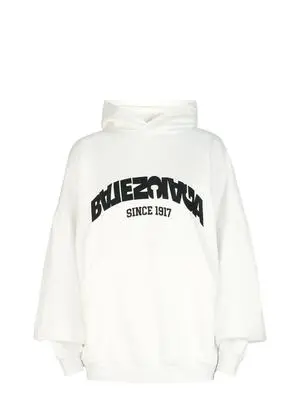 Balenciaga Backflip Logo Hoodie - White