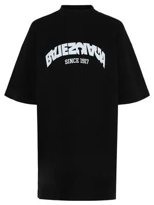 BALENCIAGA Balenciaga Oversized Logo T-Shirt Dress