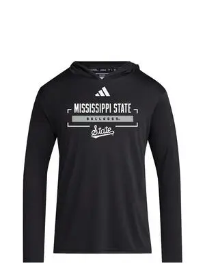Adidas Mississippi State Bulldogs Lightweight Long Sleeve Hoody - Black / White / Multi
