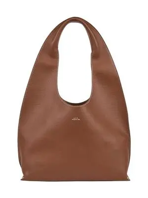 A.p.c. A.P.C. Leather Clutch With Studded Detail Noisette