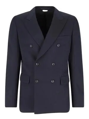 Comme Des Garçons Double-breasted Tailored Blazer - Blue