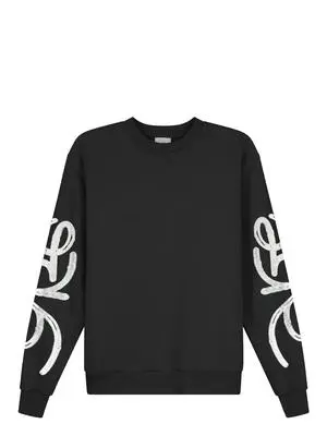 ARTE ANTWERP Swirl Crewneck Sweater - Black