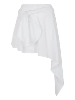 LAMIA LAGHA Organic Cotton Mini Skirt - White