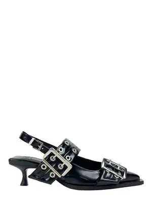 GANNI GANNI Buckled Kitten Heel Sandals