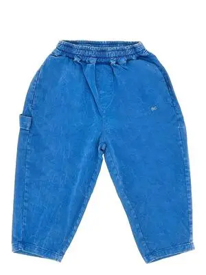 BOBO CHOSES Woven Tag Detail Trousers - Blue