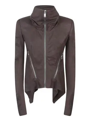 Rick Owens RICK OWENS Zip Mini Biker Jacket Darkdust