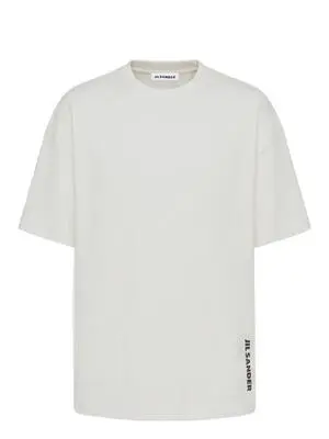 JIL SANDER JIL SANDER Crewneck Cotton T-Shirt Porcelain
