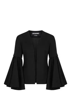 Jacquemus Mini Vest With Artistic Details - Black