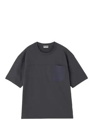 Herno Short Sleeve Crewneck T-shirt With Pocket - Blue