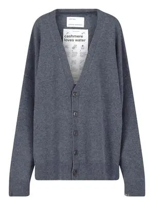 Extreme Cashmere V-neck Button-front Cardigan - Grey