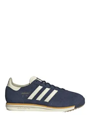 Adidas Adidas Low Top Suede Sneakers With Contrast Stripes Navy
