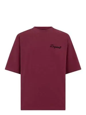 Dsquared2 Embroidered Logo Crew Neck T-shirt - Violet