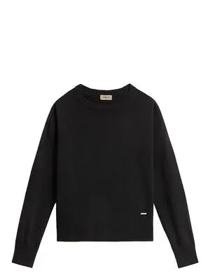 Woolrich Wool Cashmere Blend Crew Neck Sweater - Black